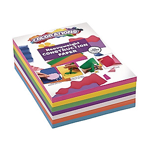 Colorations Construction Paper for Kids | 7 Colors - 600 Bulk Sheets of 9X12 - Assorted Pack of Heavy Duty Craft Paper