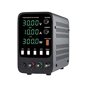 Adjustable DC Power Supply 30V 10A Lab Programmable Memory Function Bench Power Source Voltage Regulator Switch 60V 5A(60V 5A)