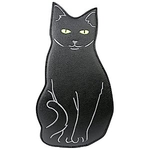 QiMing Cat Shoulder Purses,PU Lovely Pets CrossBody Bag for Girl Women(Black)