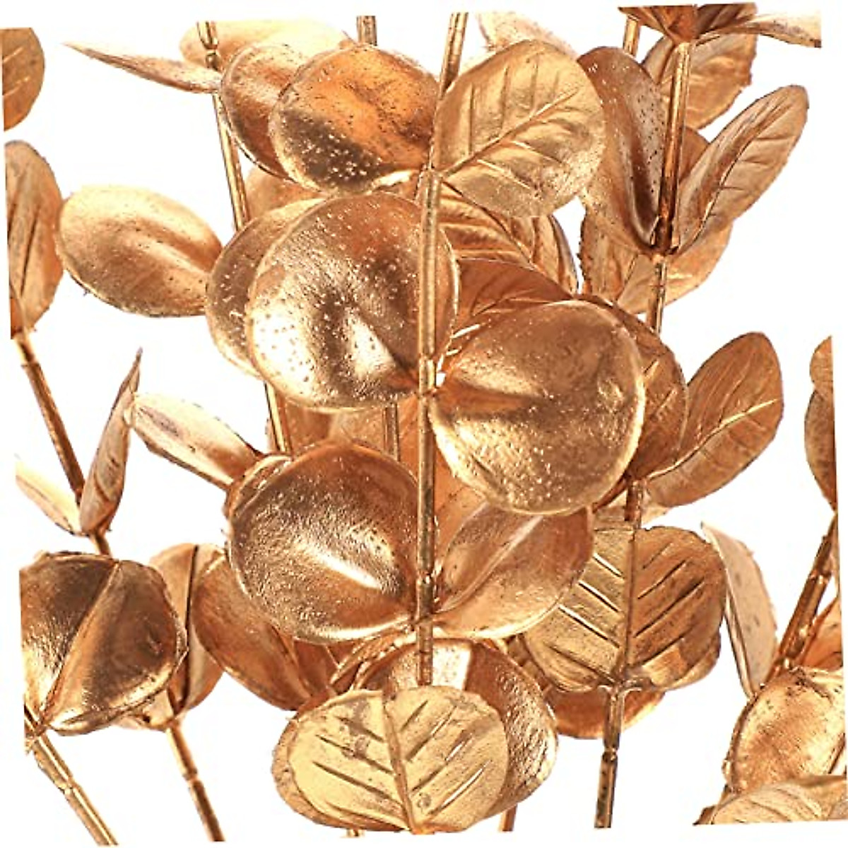 NOLITOY 10Pcs Eucalyptus Leaves Gold Home Decor Green Leaves Artificial Flowers Green Leaves Decor Faux Silver Eucalyptus Fall Decor Plants Artificial Greenery Stems Plastic Vase Decors