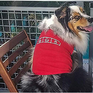 Dog Chemistry of Bacon Funny Nerdy Scientfic Animal Dog Shirt for Science Nerds with Nerdy Sayings Red XXL