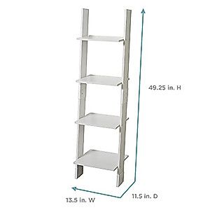 Zenna Home Ladder Style Bathroom Linen Tower, White