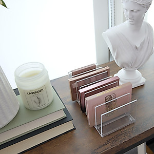 iDesign The Sarah Tanno Collection Plastic Cosmetics and Makeup Palette Organizer, 7-Compartment, Clear, 20.3 cm × 10.1 cm × 7.6 cm