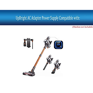 UpBright 30V AC/DC Adapter Compatible with Honiture S11 S12 S12US 25.9V 2500mAh Li-ion Battery 400W 33kPa Lightweight Cordless Vacuum Cleaner Stick Vac DC30V 500mA 30VDC 0.5A Power Supply Cord Charger
