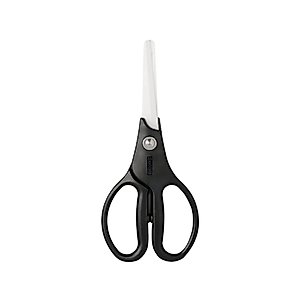 Kyocera CH-350L Kitchen Scissors, Fine Ceramic, Dishwasher, Disinfectant, Bleach, Black