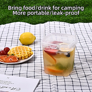 SHPii 30 oz. Square Clear Deli Containers with Lids, BPA-Free, Freezer and Microwave Safe Food Storage Containers, Reusable, Meal Prep, Take-out, Restaurant Supplies.(10 packs)