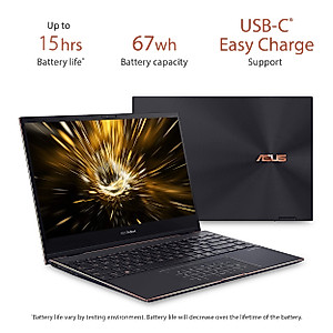 Asus ZenBook Flip S Ultra Slim Laptop, 13.3 4K UHD OLED Touch Display Core i7-1165G7 CPU, 16GB RAM, 1TB SSD, Thunderbolt 4, TPM, Windows 10 Pro, Jade Black, UX371EA-XH77T (Renewed)