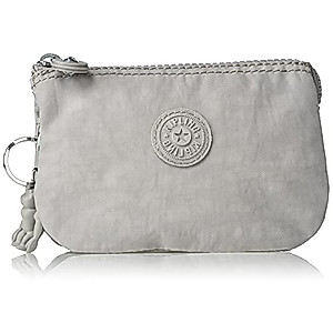 Kipling womens Womenâ€™s Creativity Small Pouch, Versatile Cosmetics Kit, Lightweight Nylon Travel Organizer pouch, Grey Gris, Small US