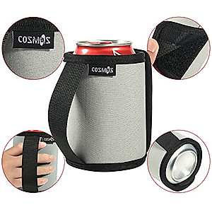 Cosmos Pack of 3 Soft Neoprene Can Cooler Sleeve Insulator Can Cover Insulated Can Sleeves with Handle for Standard 12 Fluid Ounce Drink & Beer Cans