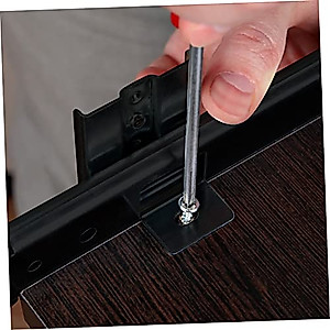 Abaodam 3 Pairs Keyboard Rails Computer Stands Table Tray Drawer Guides Keyboard Tray Under Desk Computer Drawer Tray Under Desk Pull Out Drawer-Design Rack Multi-Functional Keyboard Rail