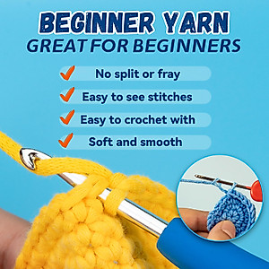 HEJIN Crochet Kit for Beginners, Beginner Crochet Kit for Adults Kids, Octopus Crochet Animal Kit Include Videos Tutorials, Yarn, Eyes, Stuffing, Crochet Hook- Boys and Girls Birthdays Gift