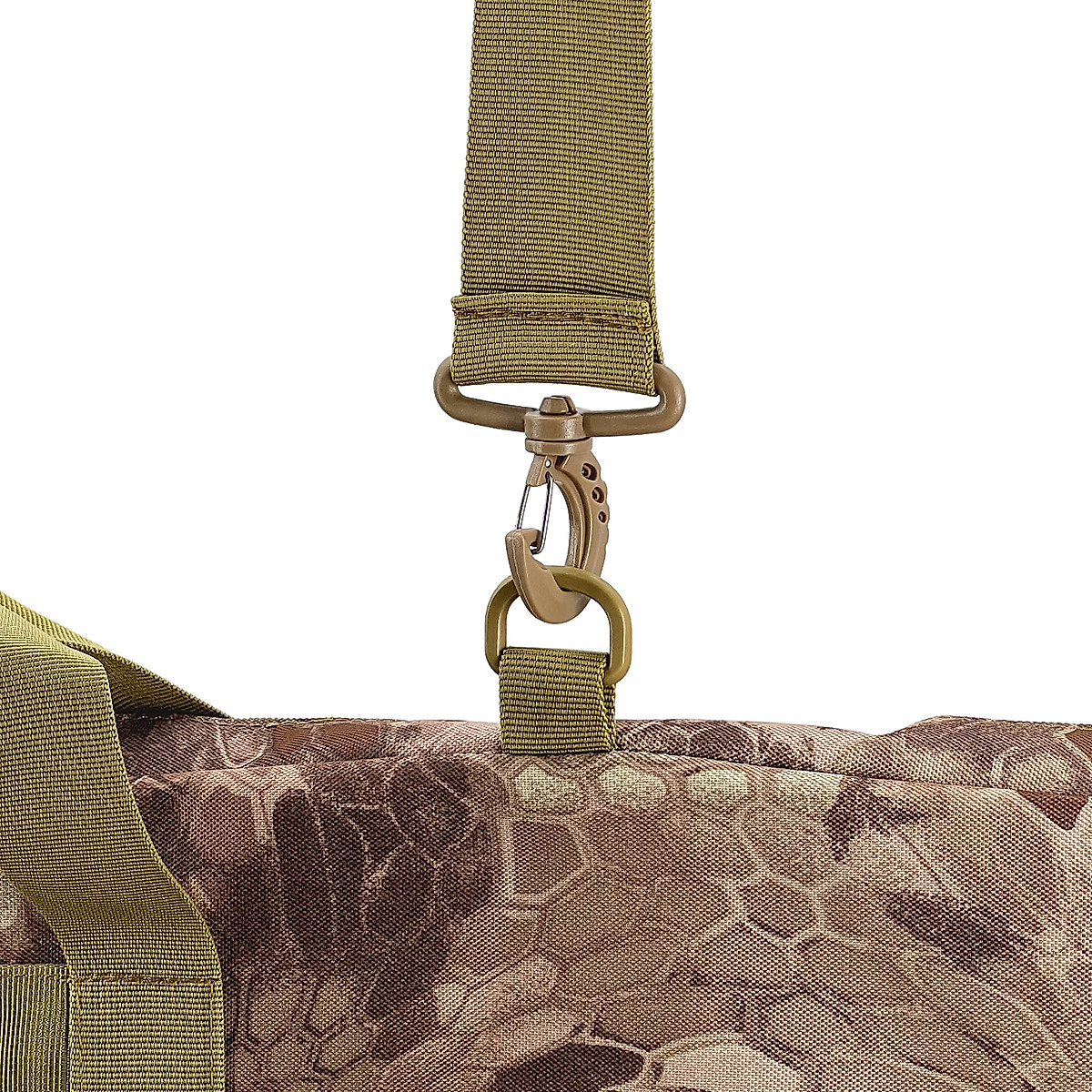 Silfrae Compound Bow Case Soft Bow Case Compound Bow Carry Bag with Arrow Pocket (Camo Brown, L)