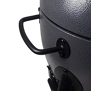 Char-Griller® AKORN® Jr. Portable Kamado Charcoal Grill and Smoker with Cast Iron Grates and Locking Lid with 155 Cooking Square Inches in Ash, Model E86714