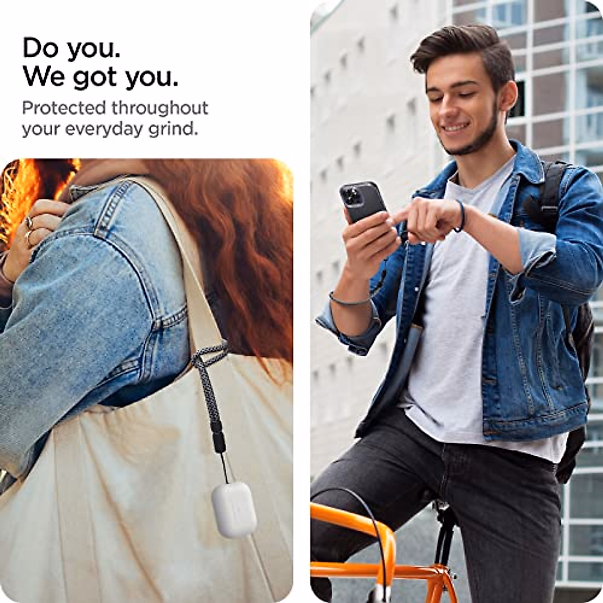 Spigen Universal Adjustable Hand Wrist Strap Phone Lanyard Compatible with Apple Airpods Pro (2nd Generation) - Black