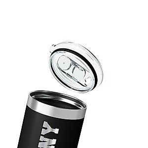 Personalized Soccer Ball Tumbler with Lid Laser Engraved on Black 22 oz Stainless Steel Insulated Cup Birthday Gift for Men, Women, Sports Lover