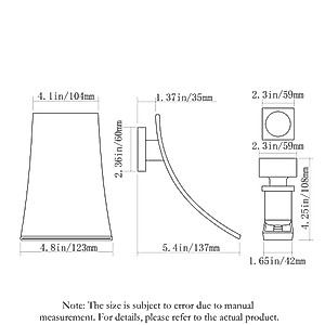 SKOWLL Wall Faucet Waterfall Faucet Modern Bathroom Vanity Sink Faucet Wall Mount Bath Mixer Set with Single Handle, Brushed Nickel