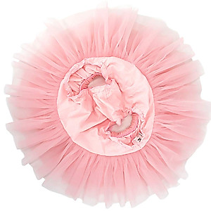 BGFKS Baby Girls Soft Tutu Skirt with Diaper Cover,1/2st Birthday Party Tutu Skirt Sets (Pink)