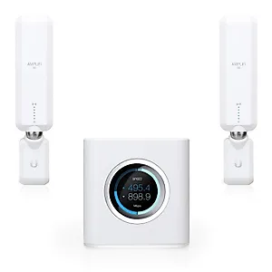 AmpliFi HD WiFi System by Ubiquiti Labs, Seamless Whole Home Wireless Internet Coverage, HD WiFi Router, 2 Mesh Points, 4 Gigabit Ethernet, 1 WAN Port, Ethernet Cable, Replaces Router & WiFi Extenders