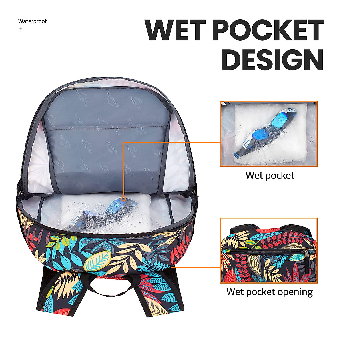 Venture Pal 40L Lightweight Packable Travel Hiking Backpack Daypack