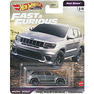 DieCast Hotwheels Grand Cherokee Trackhawk - 2021 Fast & Furious Fast Stars 3/5 [Gray] 1:64 Scale Premium
