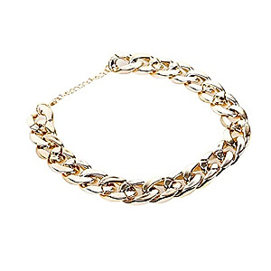 Dog Collar Chain Wide Gold Collares De Perros Pet Hip Hop Leads Chains Kit Dog Collars Necklace Collar Leash Dog Chain Necklace Luminous