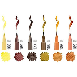 Faber-Castel FC167106 Box of 6 PITT Artist Terra Pens, India Ink, B Box