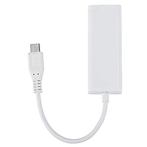 Akozon July Gift Present, Network Card Adapter Micro USB to RJ45 Ethernet Port Full Duplex Control for Raspberry Pi 1.3/W Motherboard Laptop Home Computer Office