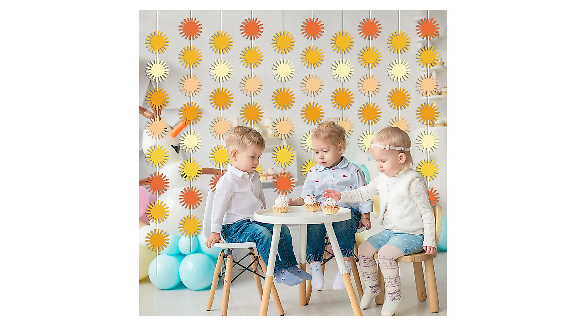 Boho Sun Banners - 12 Pcs for Birthday & Baby Showers