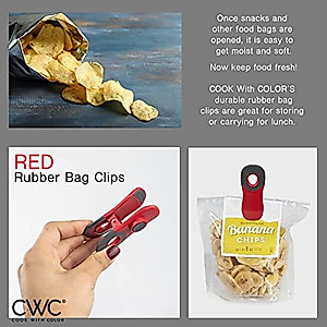 COOK WITH COLOR Cute Bag Clips - Funny Snack Clips, Magnetic Chip Clips for Bags - Kitchen and Food Bag Clips for Airtight Seal for Food Storage, Multi, Pack of 10
