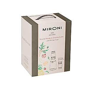 Mironi Personal Smoothie Blender 2-in-1 Single Serve Blender, Mini Bullet Blender 500W With 20 Ounce Tritan Sports Bottle and Grinder Cup for Juices, Shakes, Smoothies and More Stainless Steel