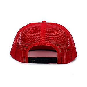 Booty Hunter Flat Bill Unisex-Adult One-Size Trucker Hat Cap Black/Red/White