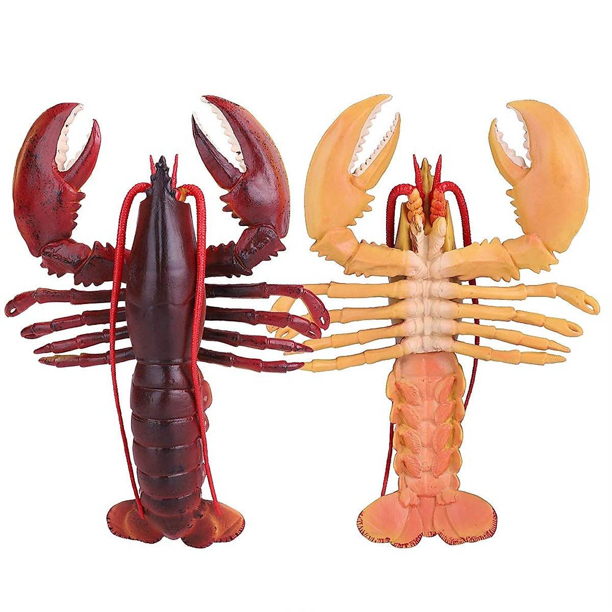 GLOGLOW Lobster Model, Artificial Lobster Seafood Model Simulation Lobster Model Plastic Lobster Decorations for Home Party Decoration Display Kids Toy(Dark-Australian Lobster, 9 in)
