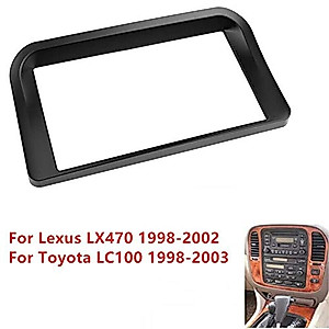 Mhakrl Car Radio Fascia Panel Dash Trim Kit DVD Frame Fit For Lexus LX470 1998-2002 Toyota LC100 1998-2003 2001 2000 1999 2 Din