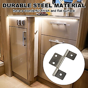 Three Leaf Non-Mortised Hinge for Mobile Home & RV Interior 4 Packa Satin Nickel Door Hinges with Screws