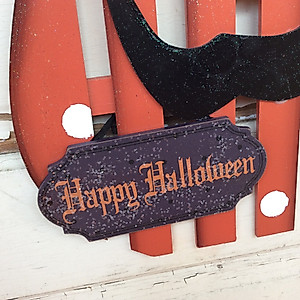 AGD Halloween Decor - Slat Wood Pumpkin and Ghost Double Door Wreaths