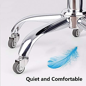 Luomorgo 8 Pcs 1.5" Caster Wheels Swivel Stem Casters for Small Tiny Shopping Cart Trolley Wheel, No Noise TPE M8 x 20mm Threaded Stem Caster, 352lb/160kg Load Capacity