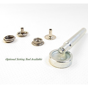 Snap Fastener Extended Length Cap has a 1/4" Post/Eyelet has a 3/8" Post - Select The Quantity That You Need (10 Piece Set)
