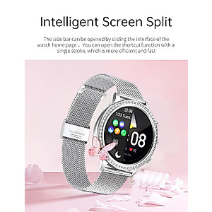 Smart Watches for Women with Blood Pressure (Answer/Make Call), 1.32'' Bluetooth Smartwatch for Android iPhone Compatible, Fitness Tracker with Heart Rate, Blood Oxygen, Sleep Monitor, Best Gifts