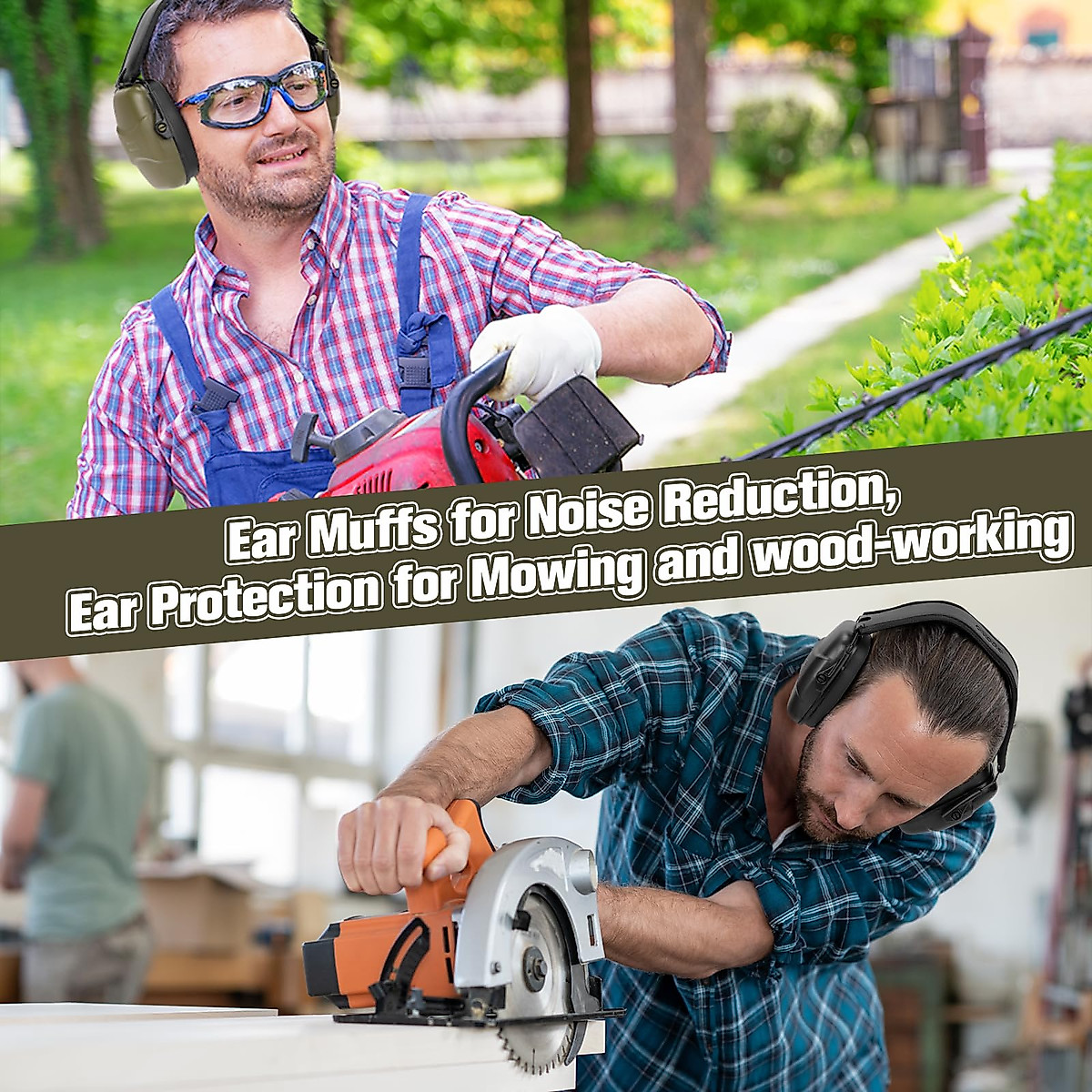 GUCHO 34dB Noise Reduction Safety Shooting Ear Muffs,Hearing Protection Ear Muffs,Shooting Range Ear Protection for Hunting Mowing