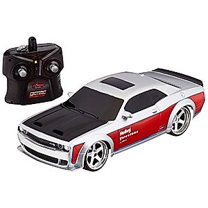 Jada Toys Bigtime Muscle 1:16 2019 Dodge Challenger SRT Hellcat RC Remote Control Car 2.4 GHz Silver, Toys for Kids and Adults