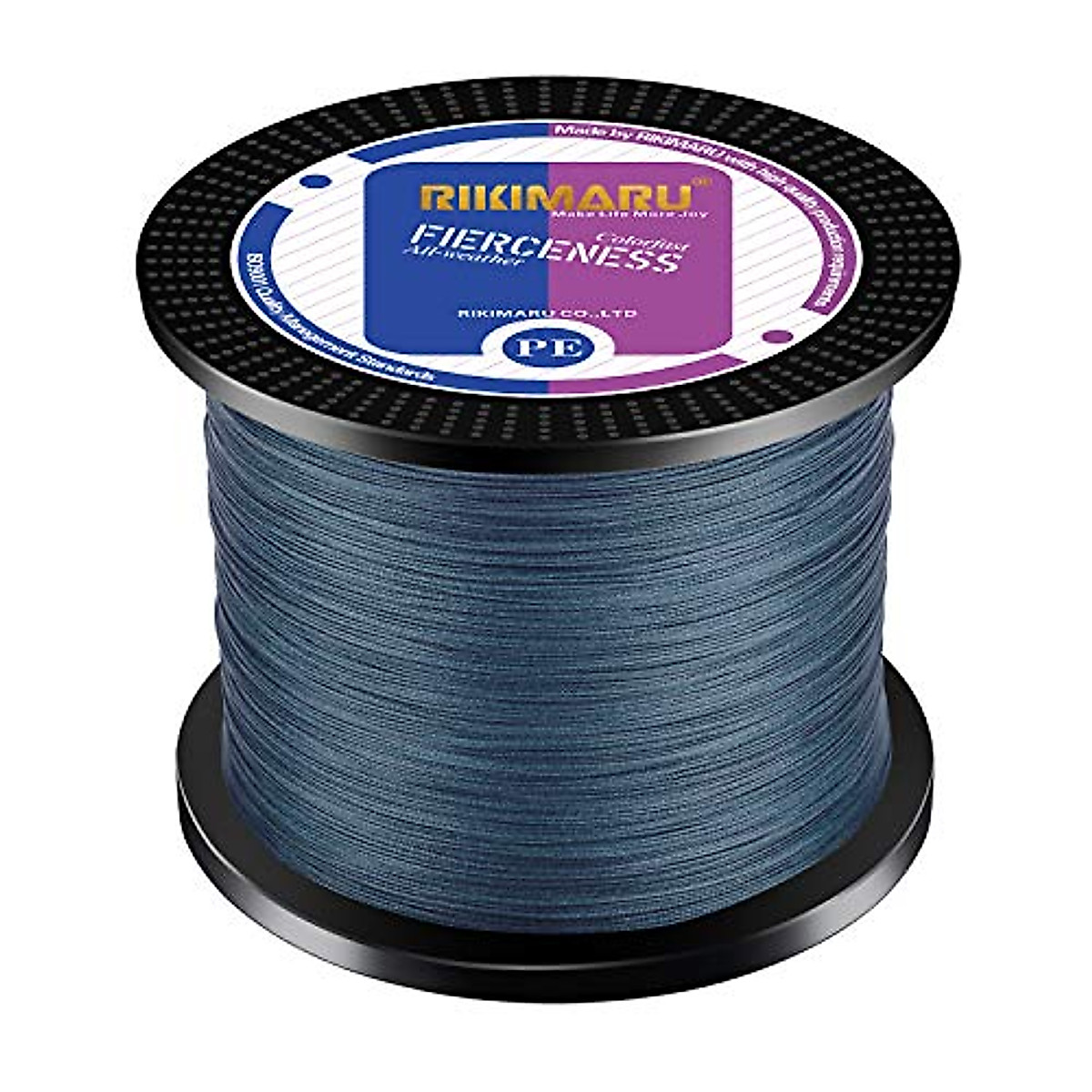 Braided Fishing Line Abrasion Resistant Superline Zero Stretch&Low Memory Extra Thin Diameter Dark Gray 327Yds,15LB