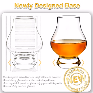 Whiskey Glasses Set of 4, Tequila Glasses, Scotch glasses, Bourbon Glasses, Tasting Glasses, Brandy Snifter Cocktail Whiskey Old Fashioned Glass for Liquor Tequila Gin Cognac Vodka, Shot Glass Bar Set