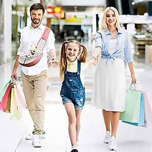 FEimaX Pet Dog Sling Carrier Puppy Pet Slings Bag for Small Dogs Cats Satchel Carriers Breathable Mesh Hand Free with Adjustable Strap Doggie Crossbody for Outdoor Travel (Small, Pink)