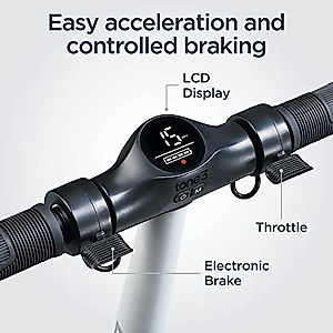 Schwinn Tone 3 Mens and Womens Electric Scooter, Fits Youth/Adult Riders Ages 13+, Max Rider Weight 175lbs, Max Speed of 15MPH, Lightweight, Folding, Locking Aluminum Frame, White