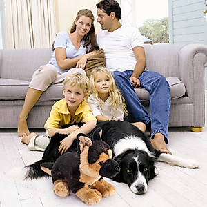 VANLINNY NEW German Shepherd Stuffed Animal, 16″ Soft Realistic Dog Plush Toy for Boys and Girls, Huggable and Washable Non-Shedding Cuddly Toy, Xmas Birthday Gift