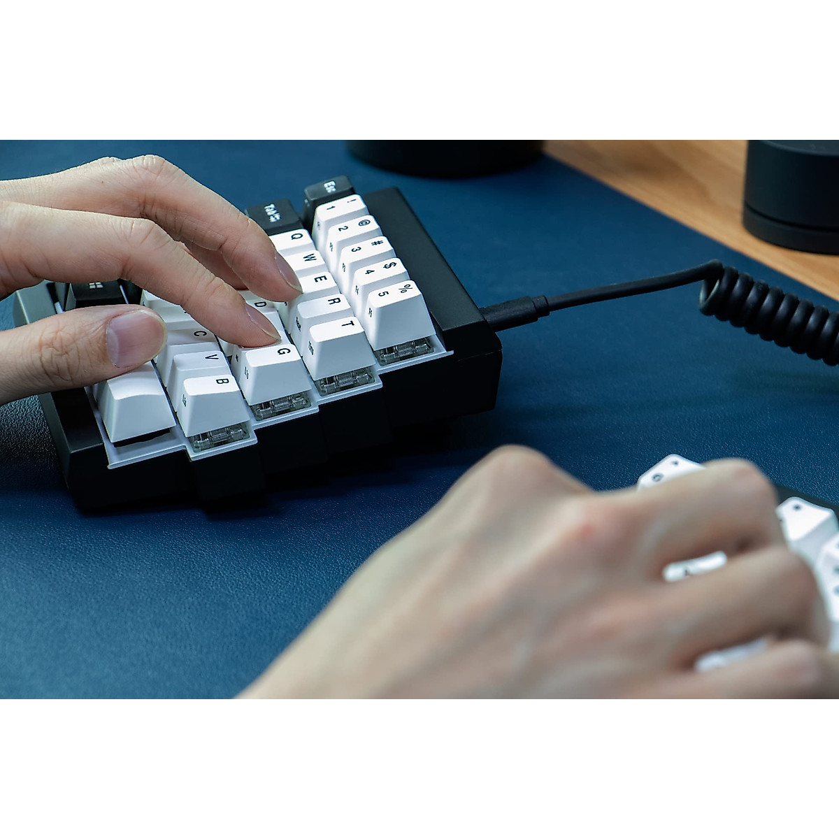 Mistel MD600RGB v3 60% Split Mechanical Keyboard, Two Tone PBT Double Shot Keycaps, Programmable Macro Support, USB to Type-C, Windows and Mac OS, Cherry MX Brown Switch