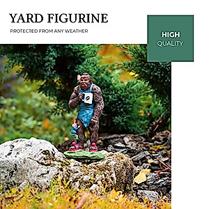 Redwix Bigfoot Statue 11 inch, Garden Gnomes Outdoor, Sasquatch Statue with Cup of Coffee for Outdoor Decor, Bigfoot Gifts