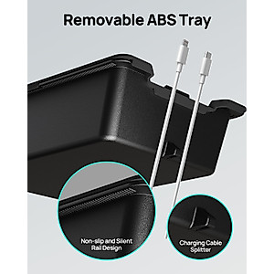 HALOBLK Center Console Organizer Tray, Two-Tier Removable Design Compatible with Tesla Model 3 (2021-2023) Model Y (2021-2024) [Not Compatible with 2024-2025 Model 3 Refresh & 2025 New Model Y]