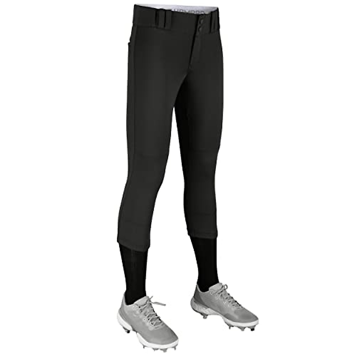 Tournament Traditional Low-Rise Softball Pants, Girls' X-Large, Black