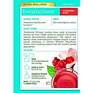 Traditional Medicinals Organic EveryDay Detox Schisandra Berry Detox Tea, 16 Tea Bags (Pack of 2)